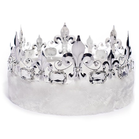 Fleur-de-Lis Crown - White Fur | Anderson's