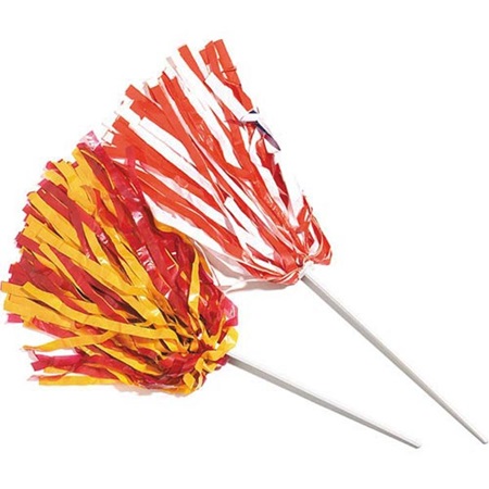 Wide Strand Pom-Poms with Stick Handle - Two Colors | Anderson's