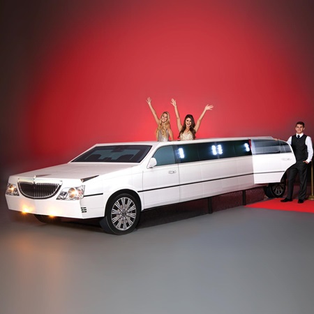 White Stretch Limo White Chrysler 300 Stretch Limousine 6 8
