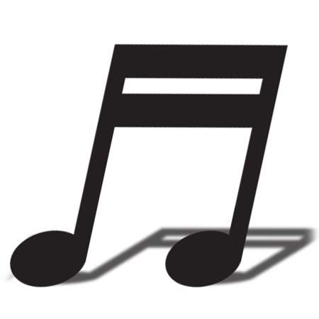 Double Music Note Silhouette | Anderson's