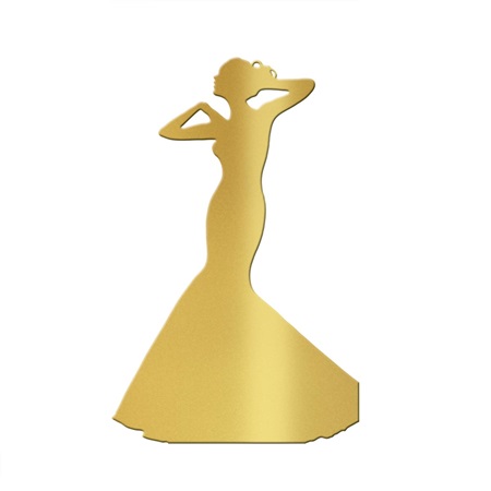 Gold Dancing Lady Die-cut Silhouette Kit | Anderson's